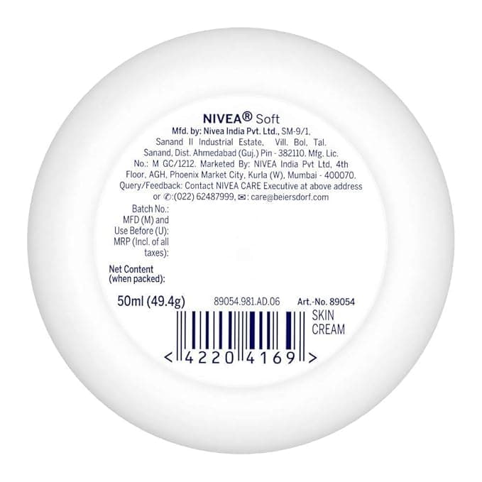 Nivea Soft Light Moisturising Cream - Buy Online, Uses, Dosage and ...