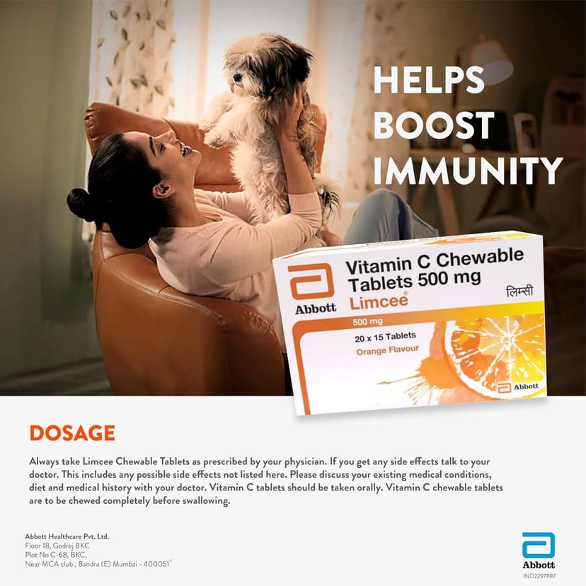 Limcee Orange Chewable Tablet - Buy Online, Uses, Dosage and Price | PillO